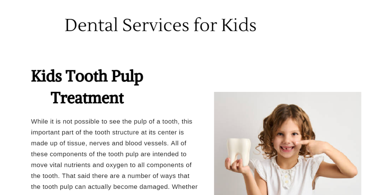 Kids Tooth Pulp Treatment