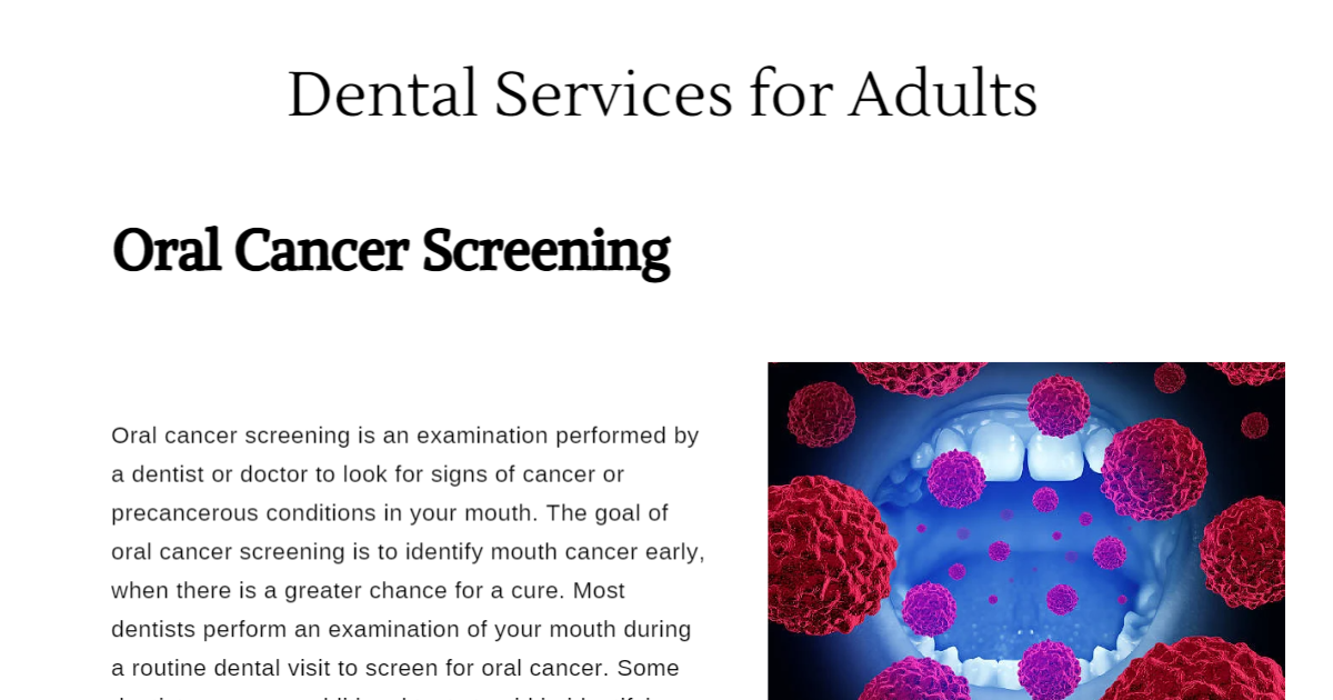Oral Cancer Screening