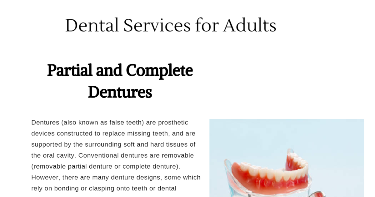 Partial and Complete Dentures